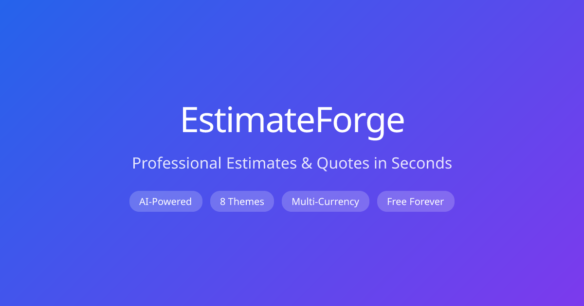 EstimateForge — Free AI Estimate & Quote Generator